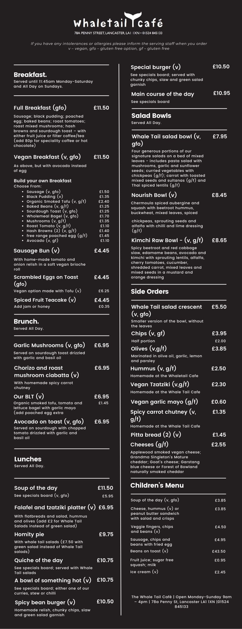 Menus | Vegitarian | Cafe | Lancaster